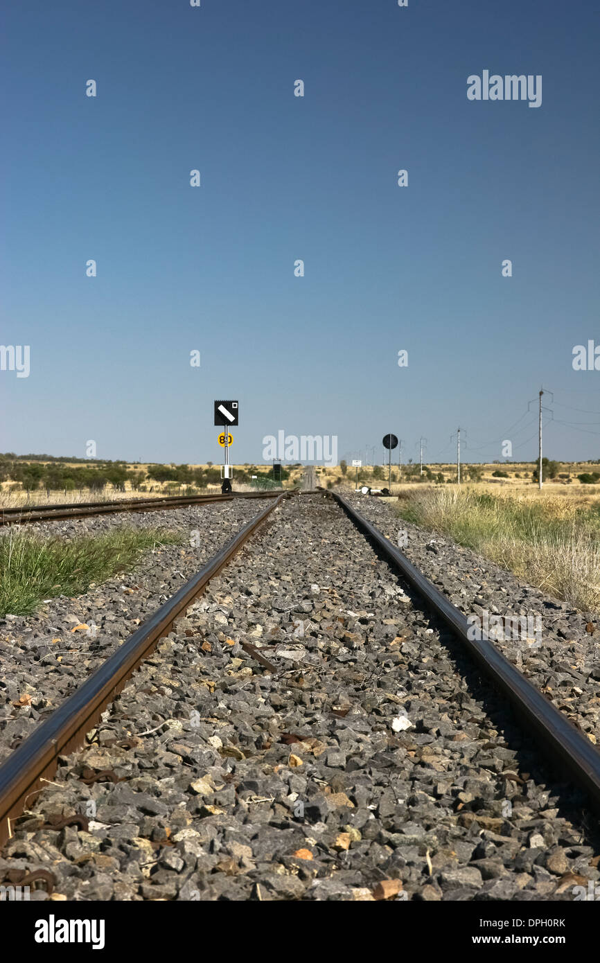 Rail track in the outback, South Australia Stock Photo - Alamy