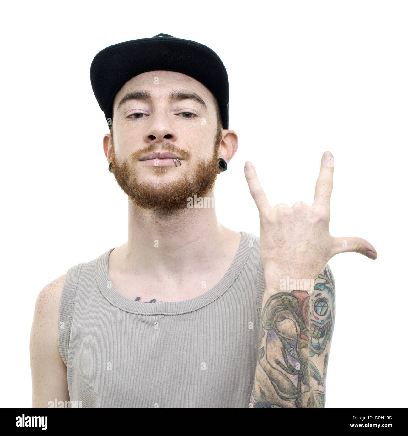 Young tattooed man Stock Photo - Alamy