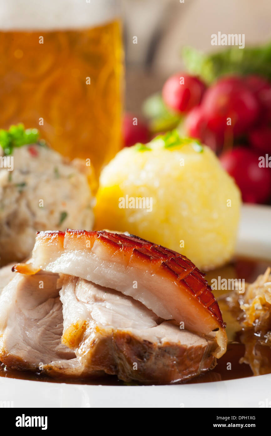bavarian roasted pork with beer Stock Photo - Alamy