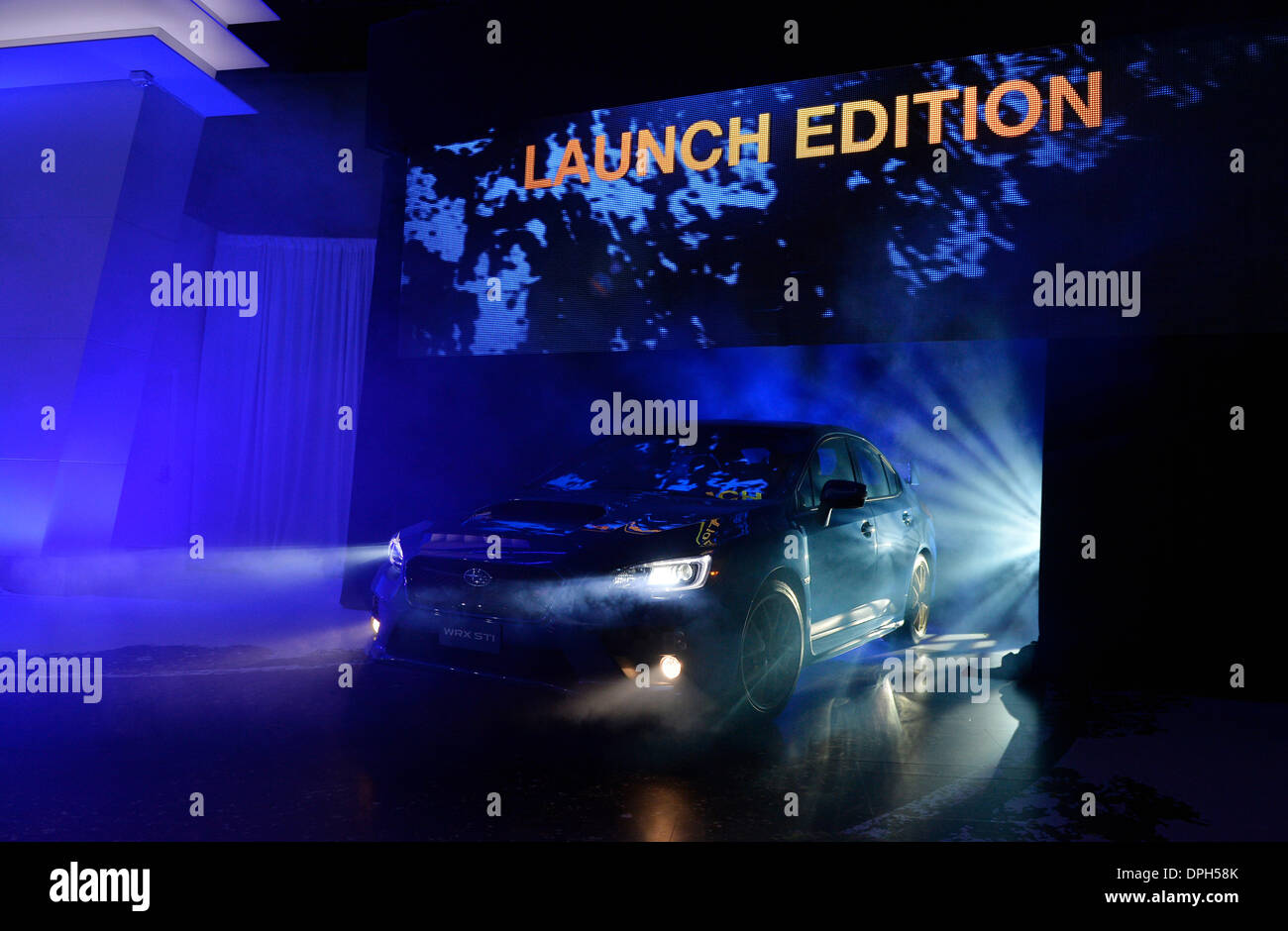 Detroit, USA. 14th Jan, 2014. The Subaru WRX STI Launch Edition is ...