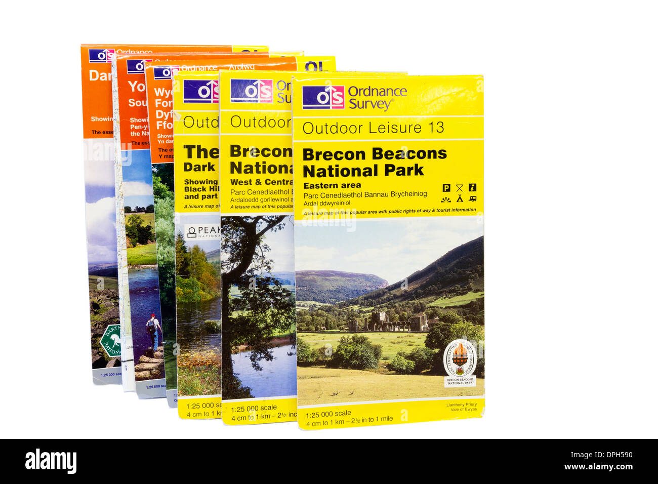 Ordnance Survey walking / hiking maps for the UK Stock Photo - Alamy