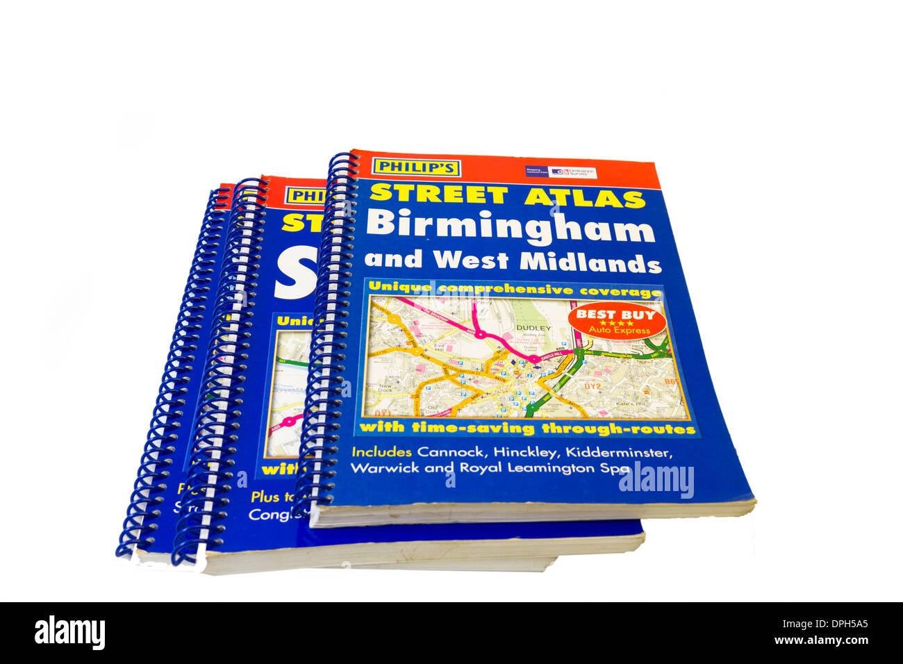A to Z street maps for major towns in the UK Stock Photo - Alamy