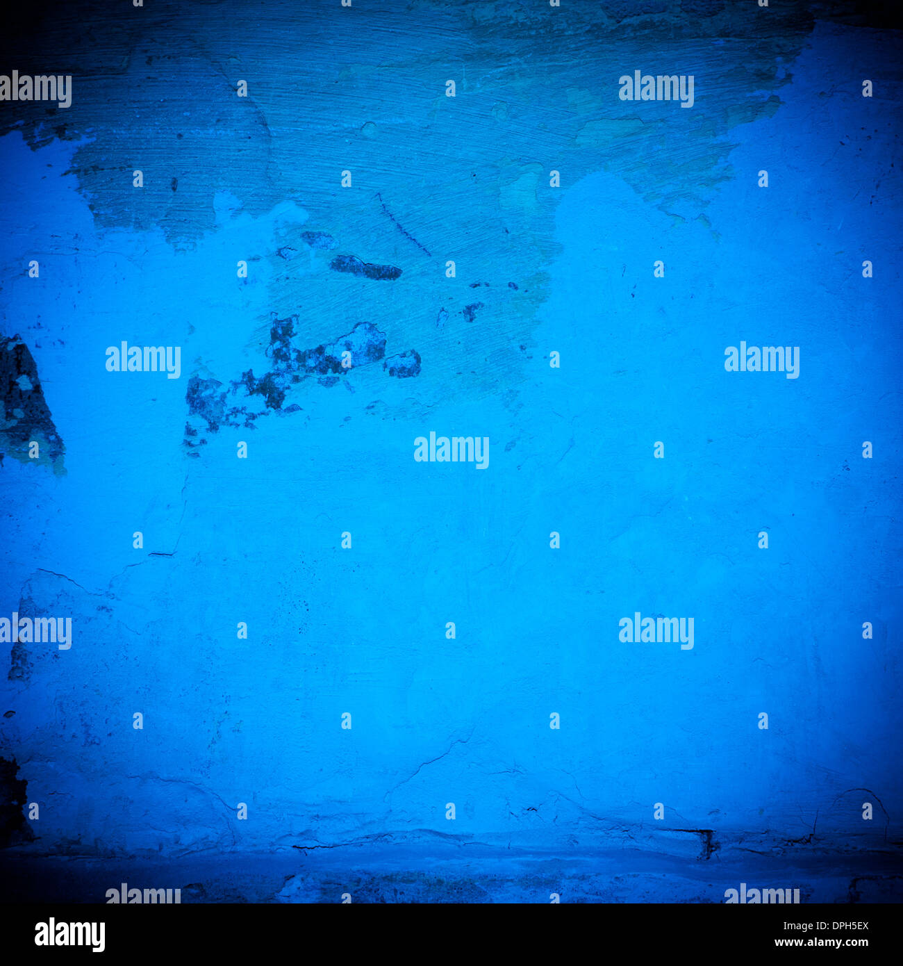 Badly damaged dark blue plaster wall wallpaper background Stock Photo ...