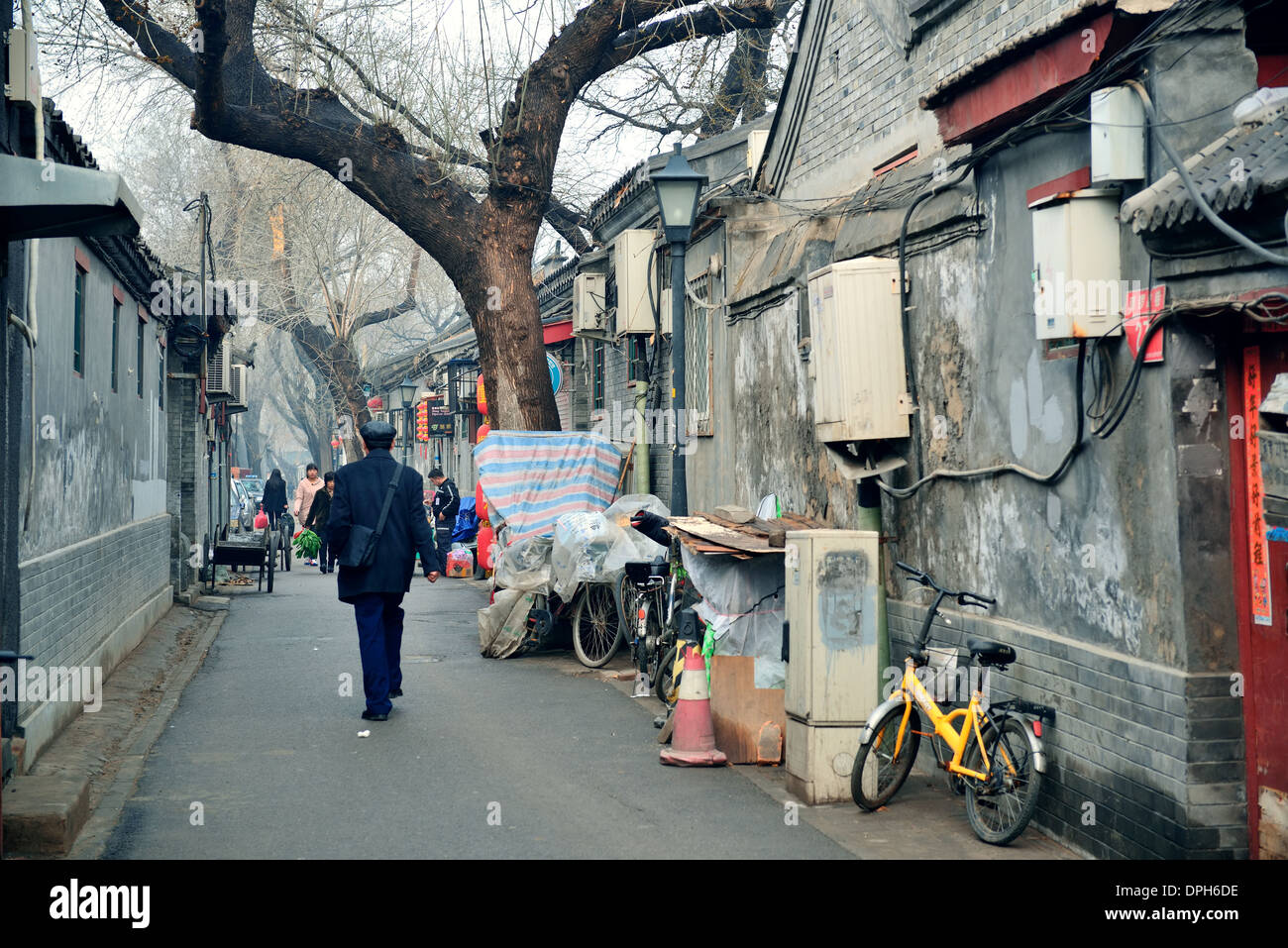 Old street view with stores Stock Photo - Alamy