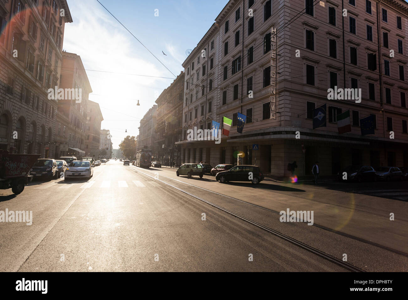 Via Cavour street scene, Rome, Italy Stock Photo - Alamy