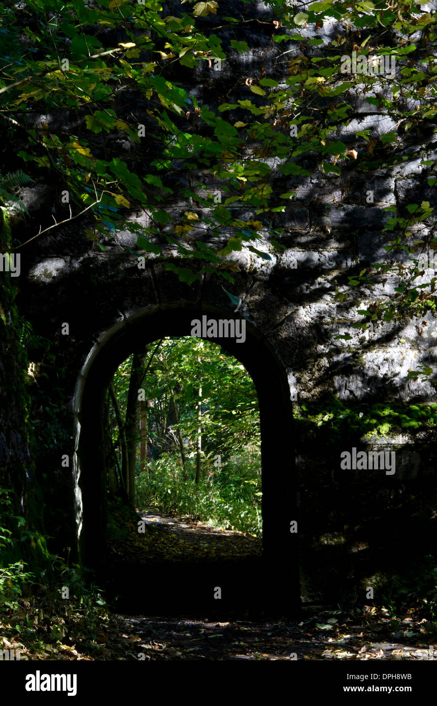 Old railway bridge by the River Braan near Dunkeld, Perth and Kinross ...