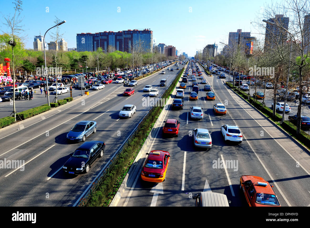 Beijing street view with busy traffic Stock Photo - Alamy