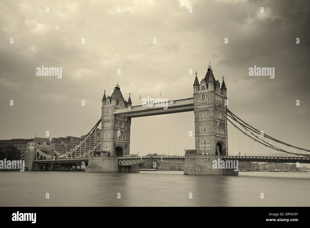Tower Bridge in London over Thames River as the famous landmark Stock ...