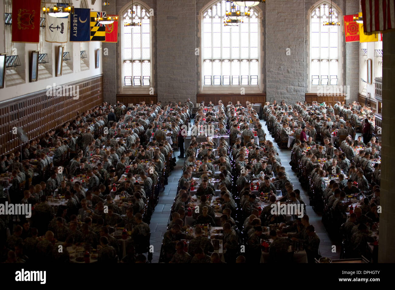 Jul. 13, 2006 - West Point, New York, U.S. - New Cadets all eat at the ...