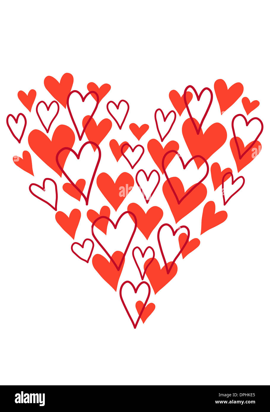 hand drawn scribble heart, vector illustration Stock Photo - Alamy