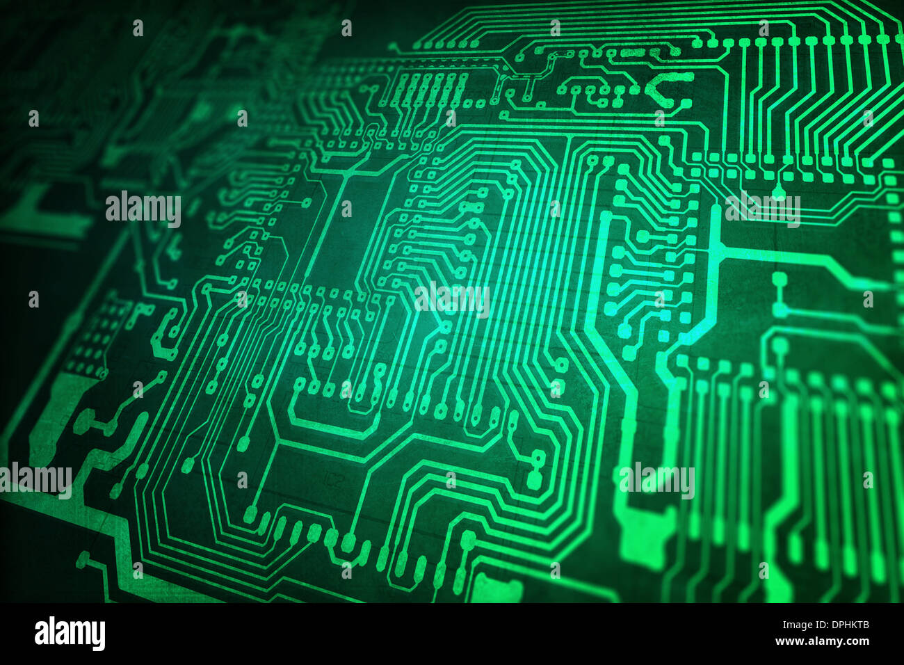 Green Circuit Board Background Illustration. Circuit Board Concept ...