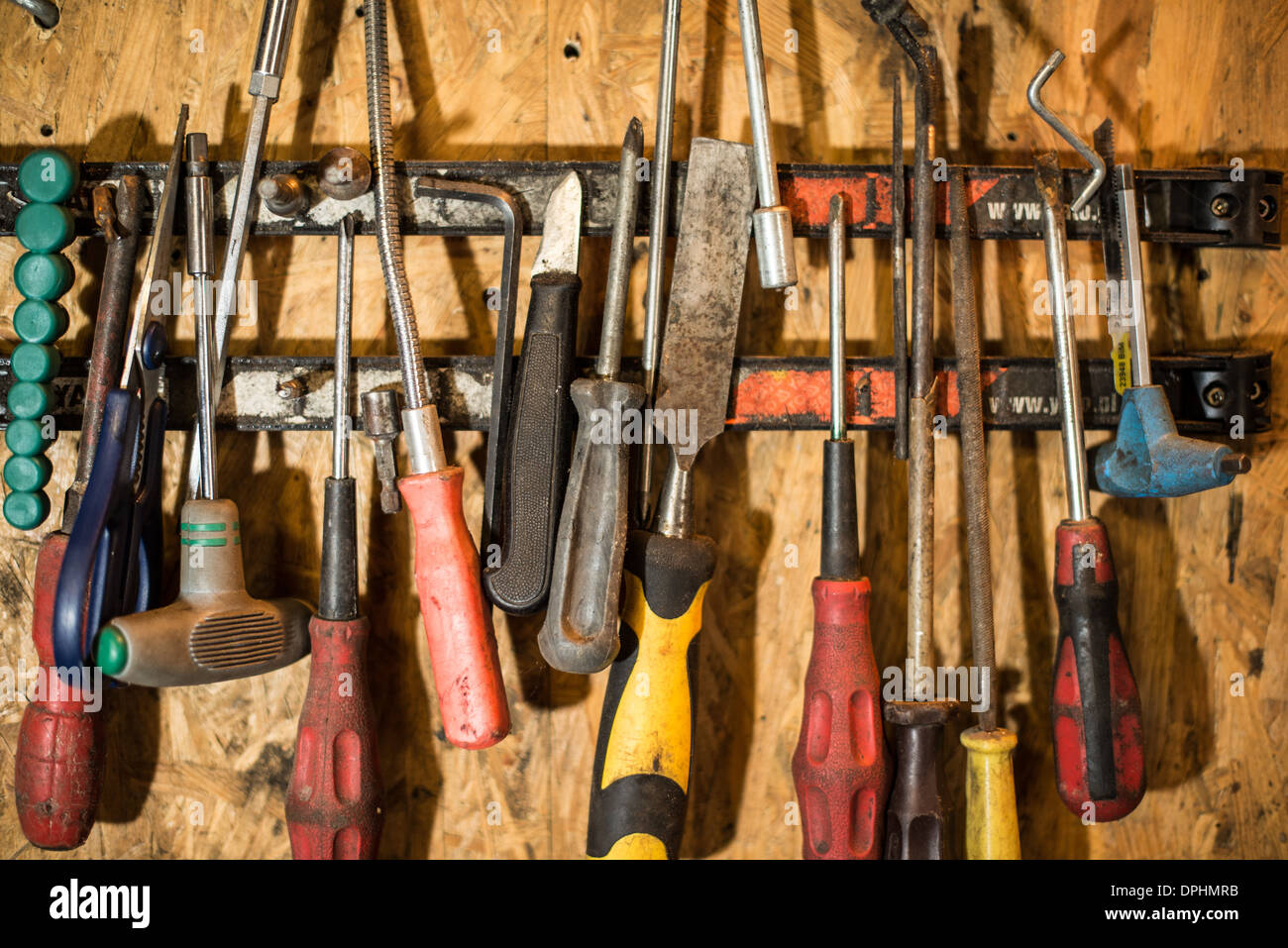 Old Garage Tools Pile. Aged Garage Equipment Stock Photo - Alamy