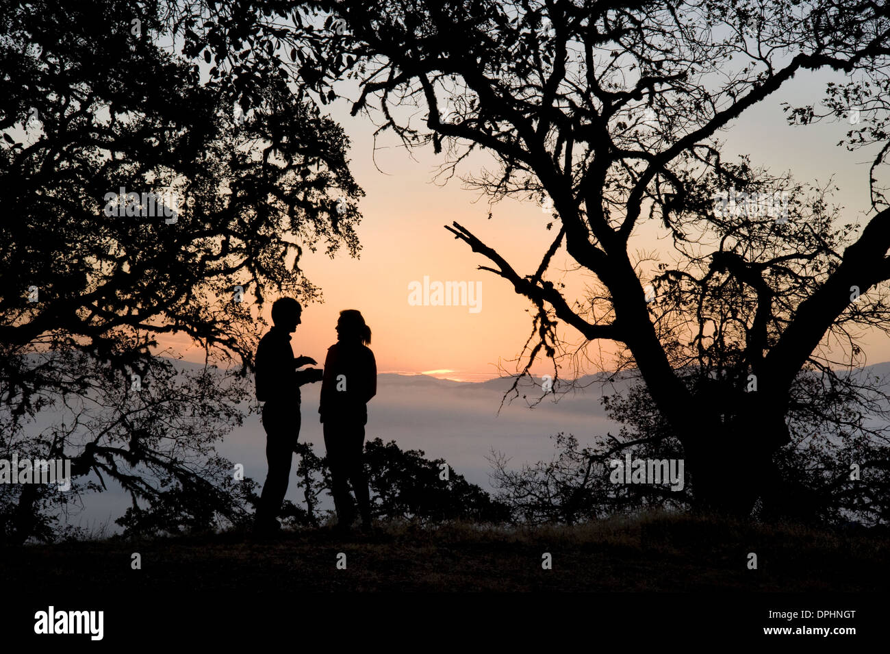 Couple enjoying the scenery in Mendocino County, California Stock Photo ...