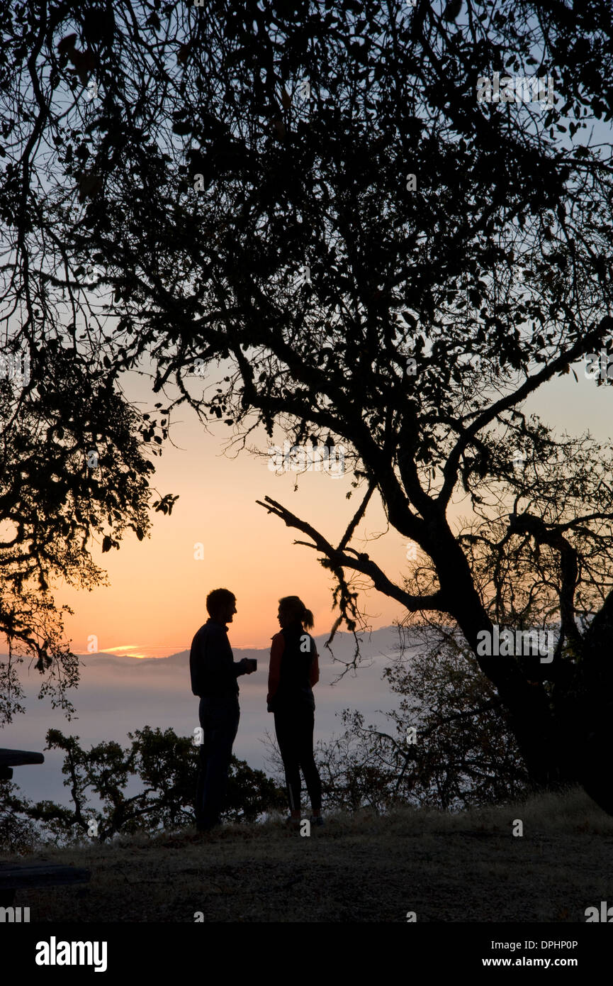 Couple enjoying the scenery in Mendocino County, California Stock Photo ...