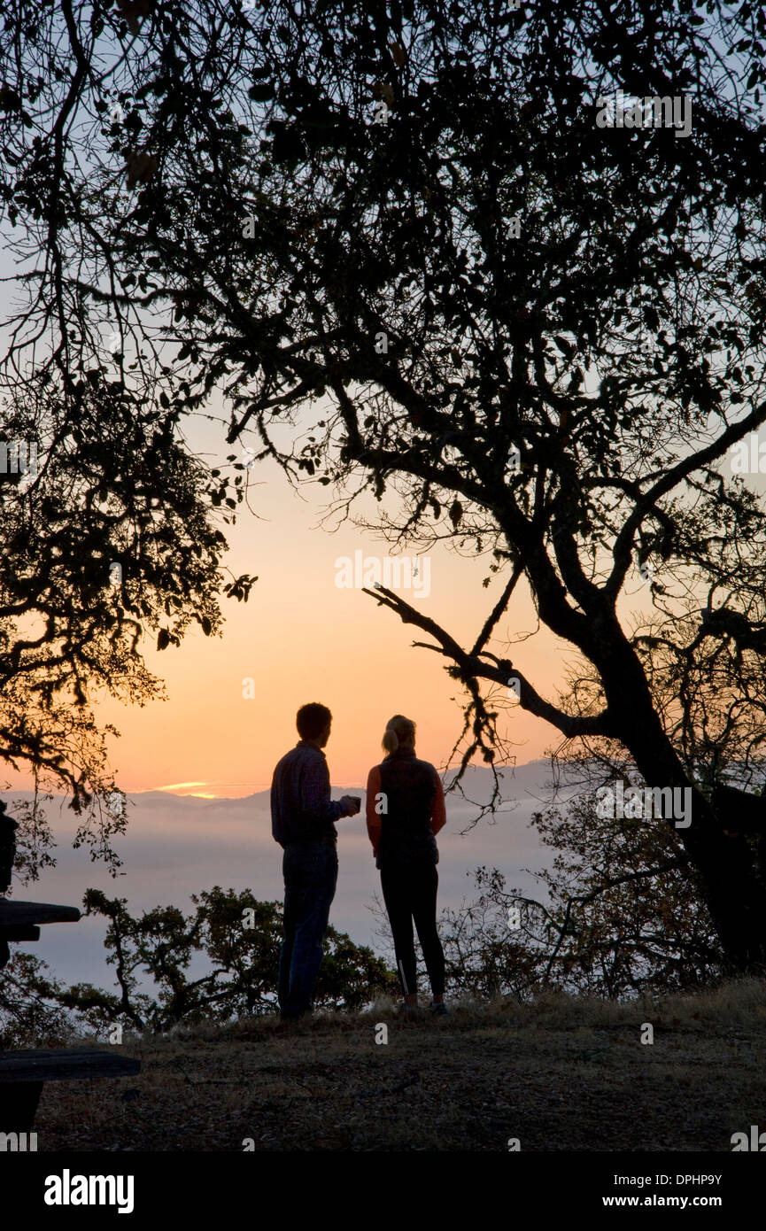 Man Woman Couple Looking Natural Scenery High Resolution Stock ...