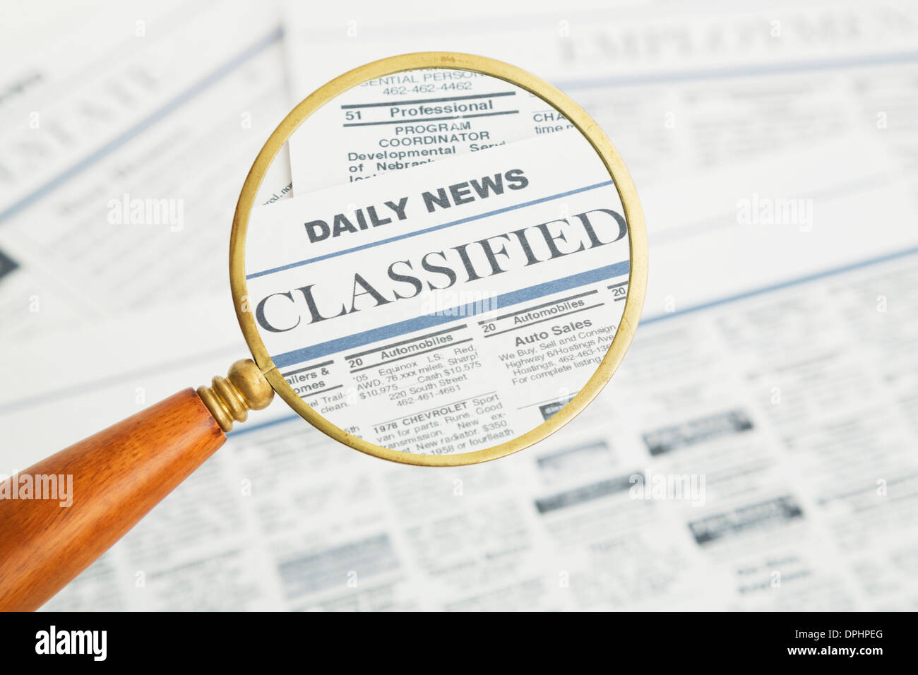 Newspaper page with ad hi-res stock photography and images - Alamy