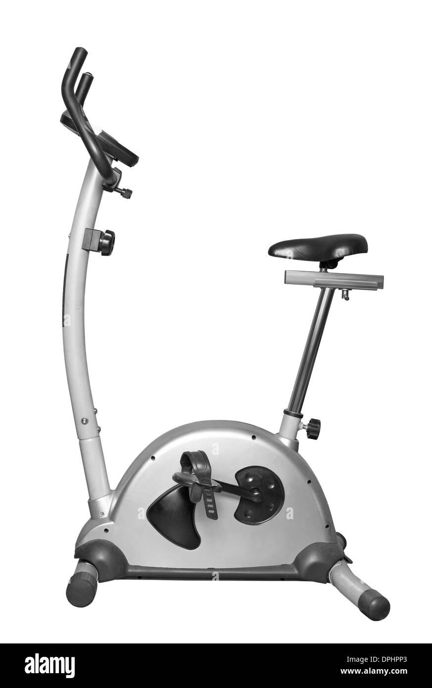 Bicycle exercise machine isolated on white Stock Photo - Alamy