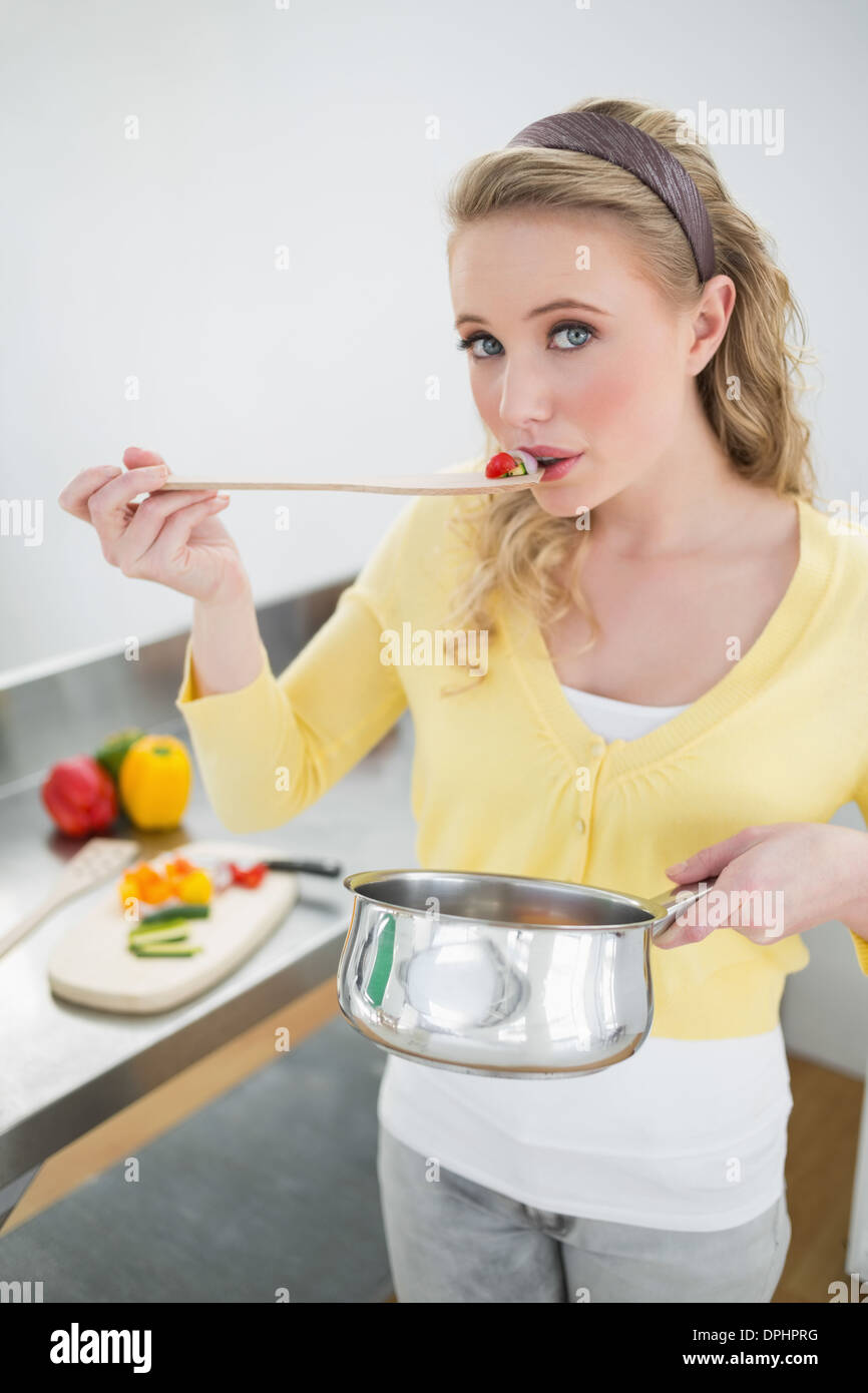 Beautiful female tasting from hi-res stock photography and images - Alamy