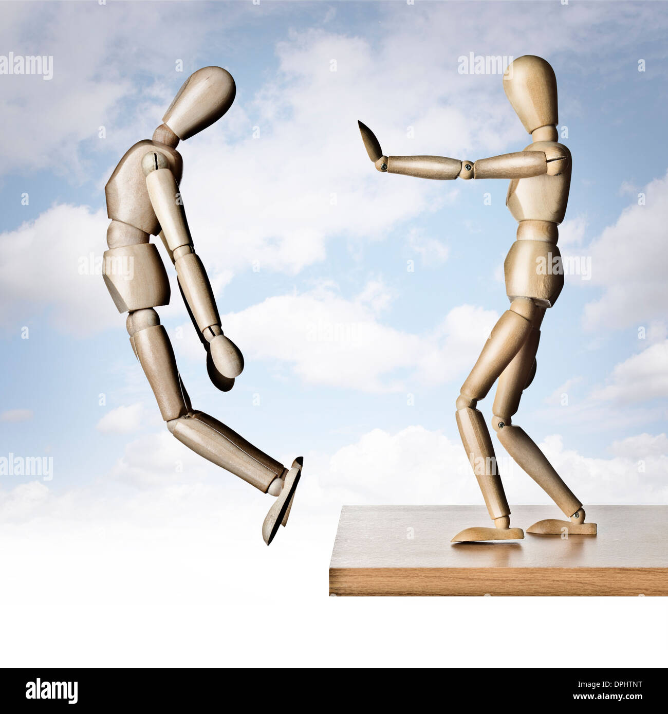 Give him a shove Stock Photo - Alamy