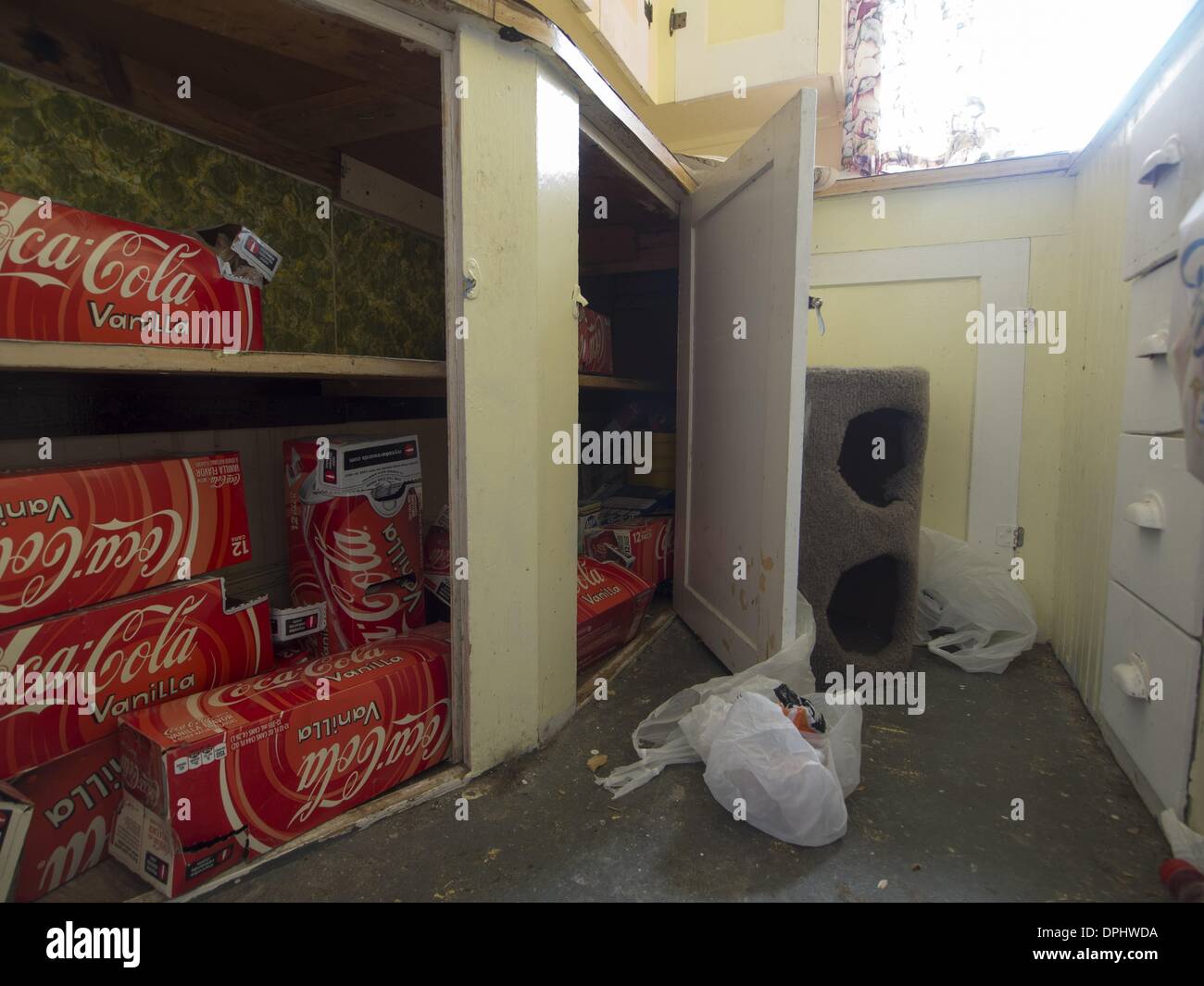 Portland, Maine, 00, . 19th Aug, 2013. Stack of coca cola boxes in ...