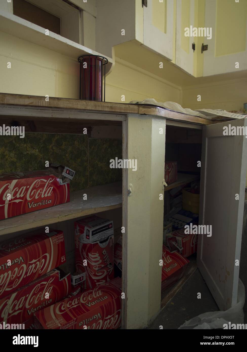 Portland, Maine, 00, . 19th Aug, 2013. Stack of coca cola boxes in ...