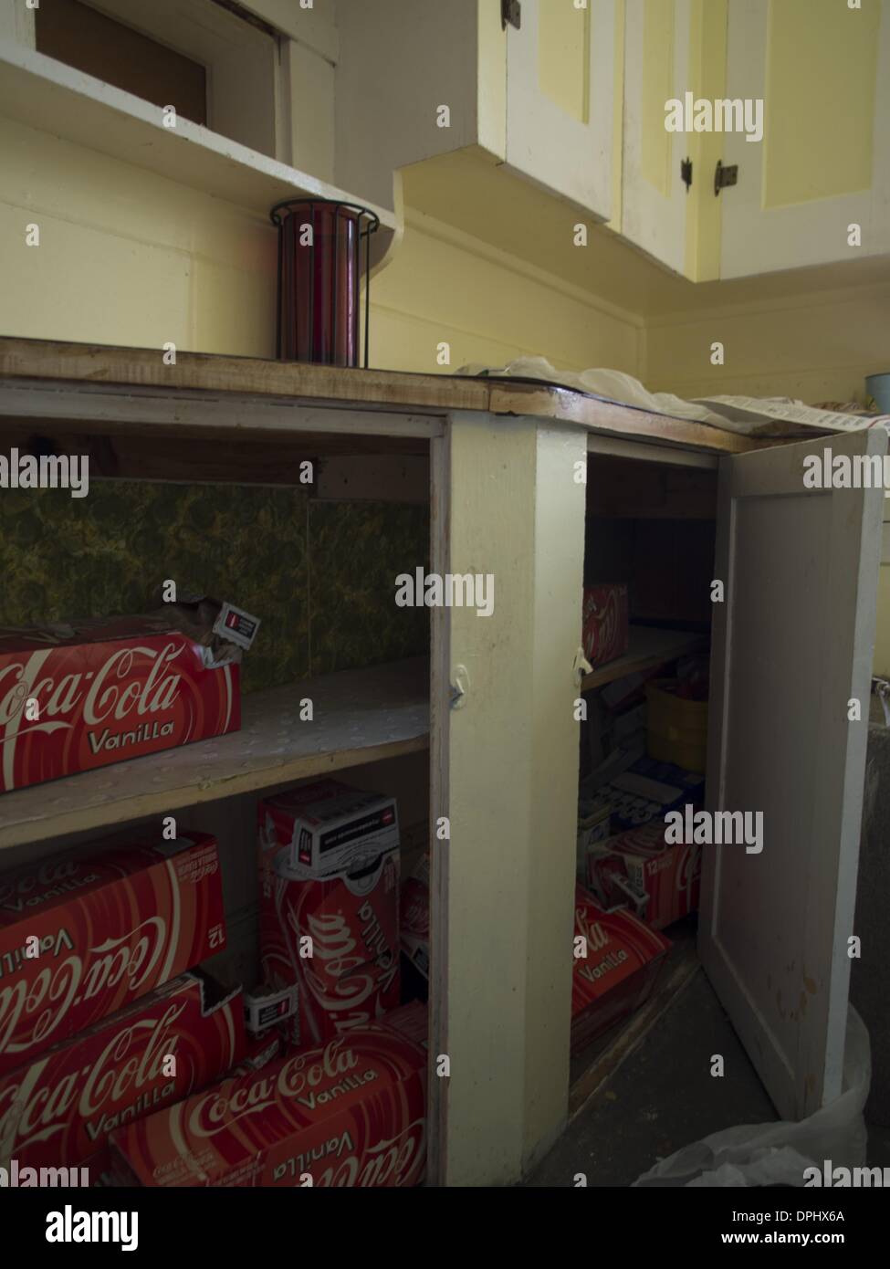 Portland, Maine, 00, . 19th Aug, 2013. Stack of coca cola boxes in ...