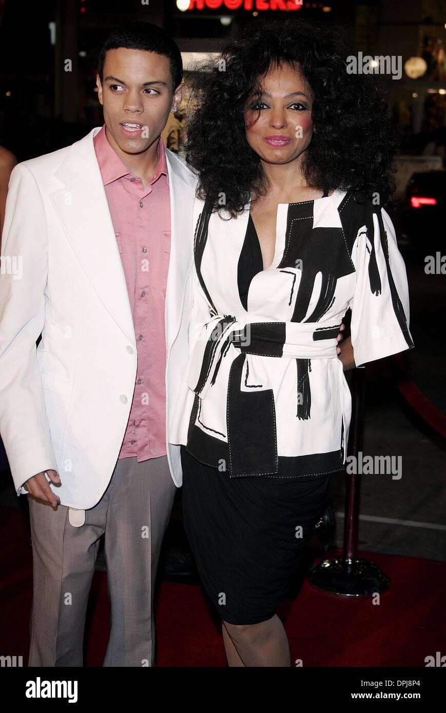 Aug. 8, 2006 - Hollywood, LOS ANGELES, USA - EVAN ROSS & DIANA ROSS ...