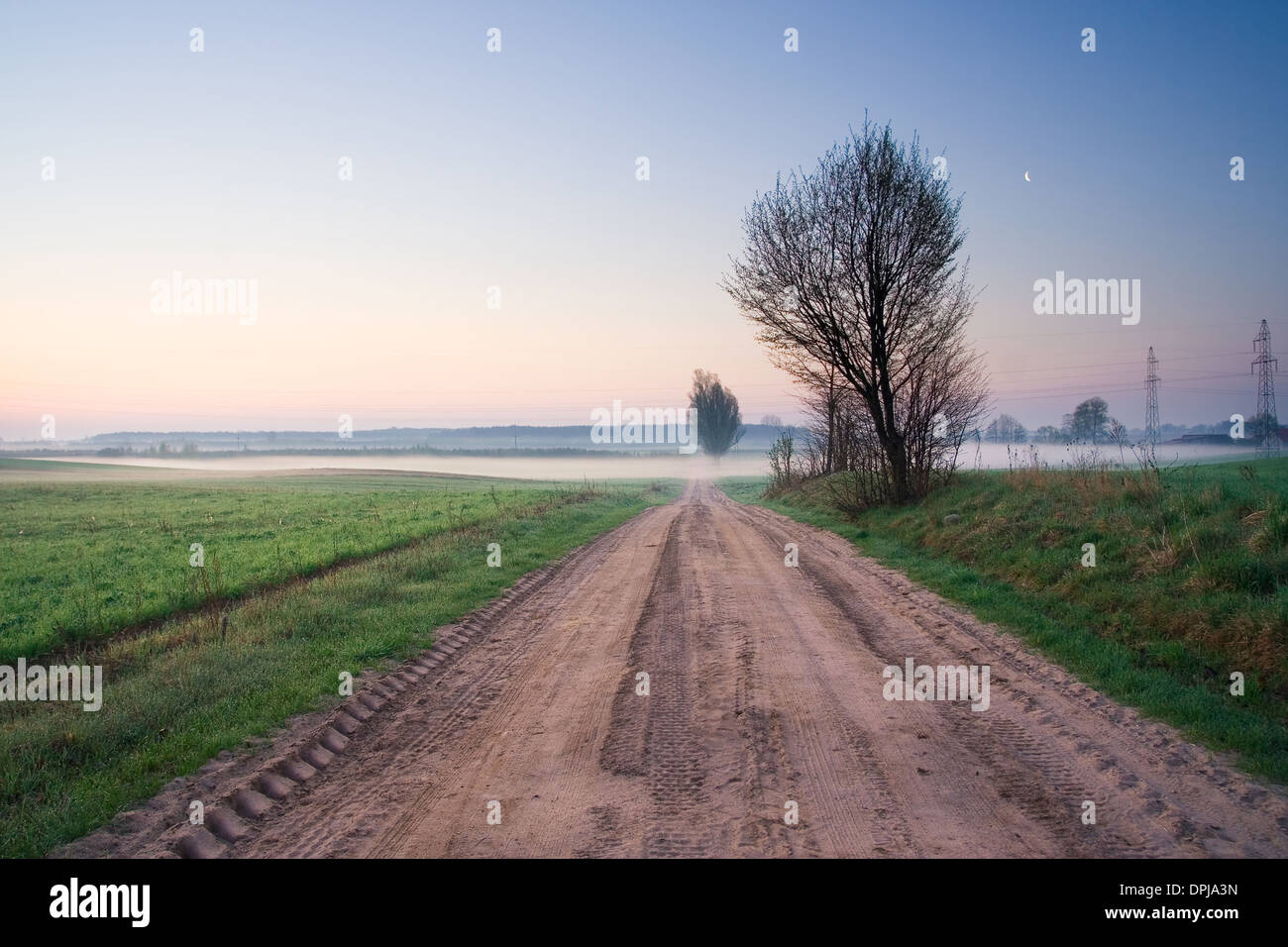 landscape with road Stock Photo - Alamy