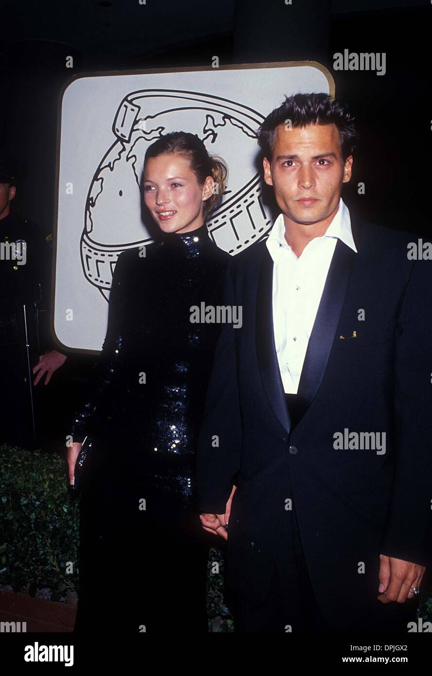 Apr. 12, 2006 - JOHNNY DEPP WITH KATE MOSS AT THE GLODEN AWARDS 1995 ...