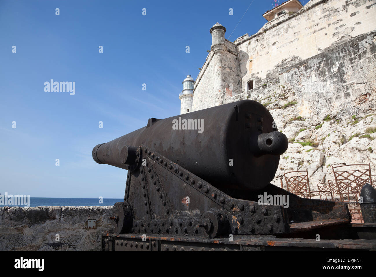 Rusting coast artillery cannons dating from the 1870s guarding the ...
