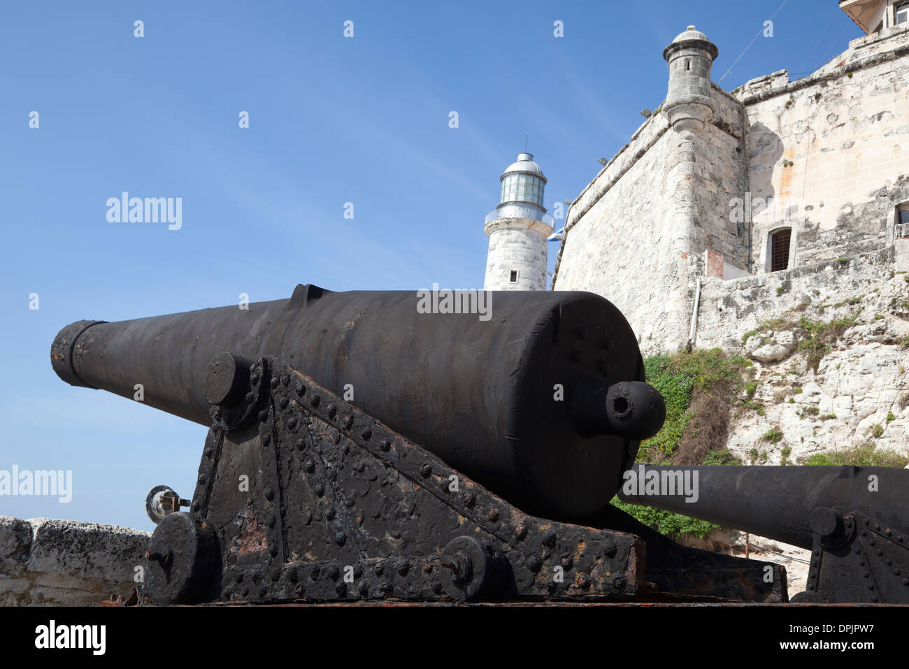 Rusting coast artillery cannons dating from the 1870s guarding the ...