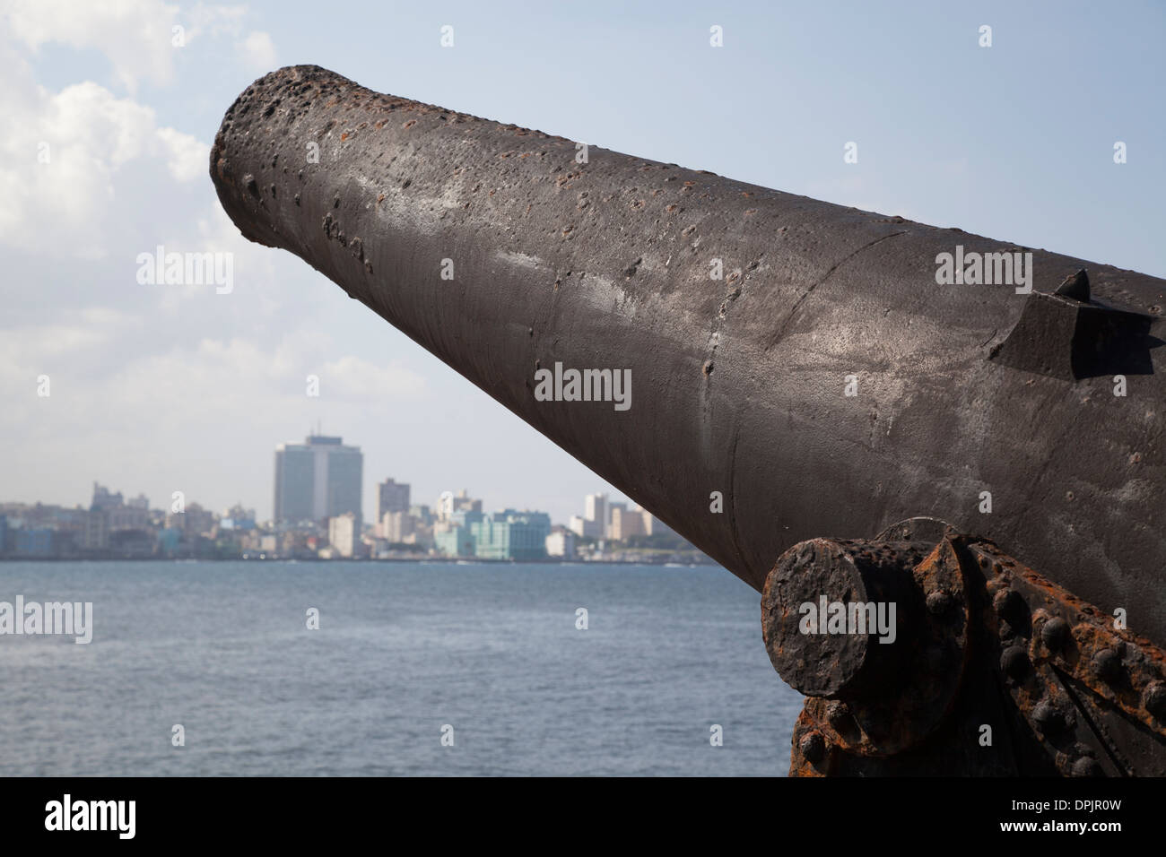 Rusting coast artillery cannons dating from the 1870s guarding the ...