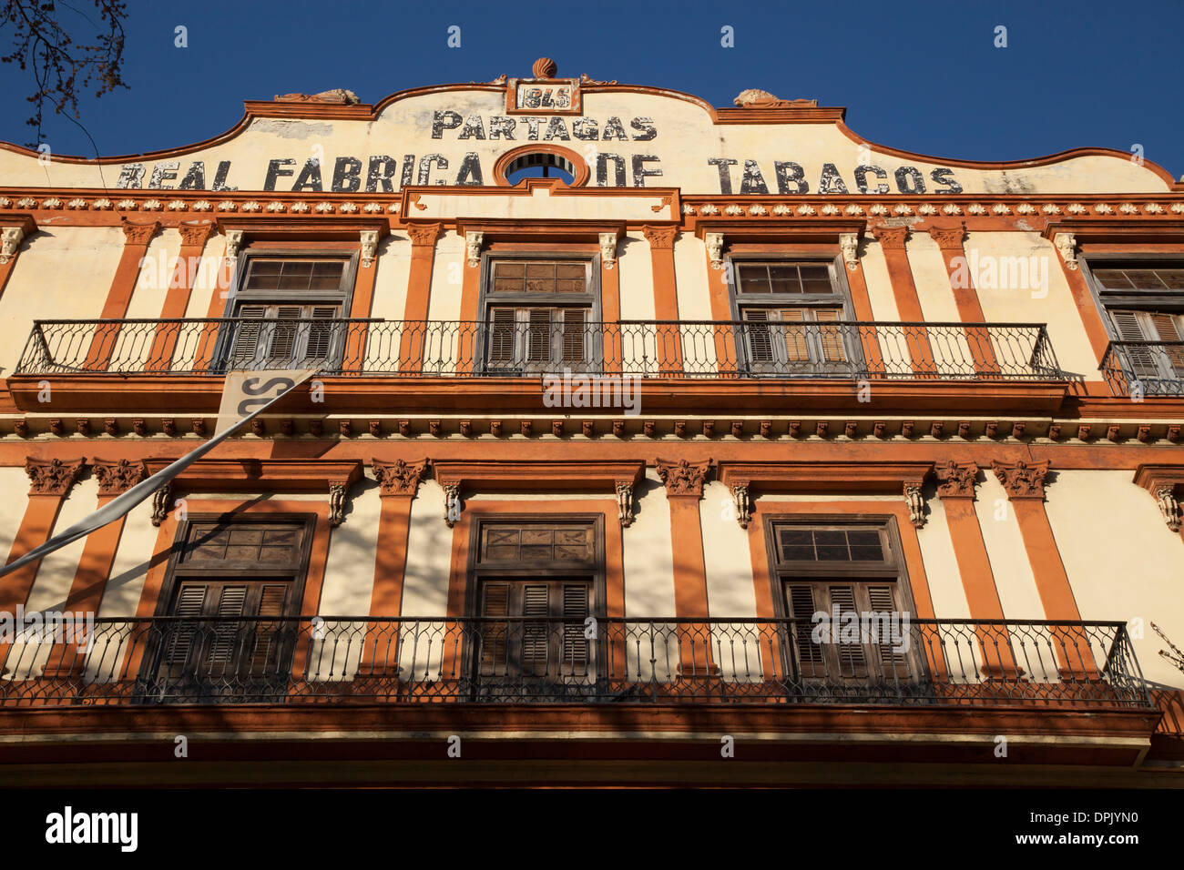 Cigar factory among the run down colonial period buildings in Habana ...