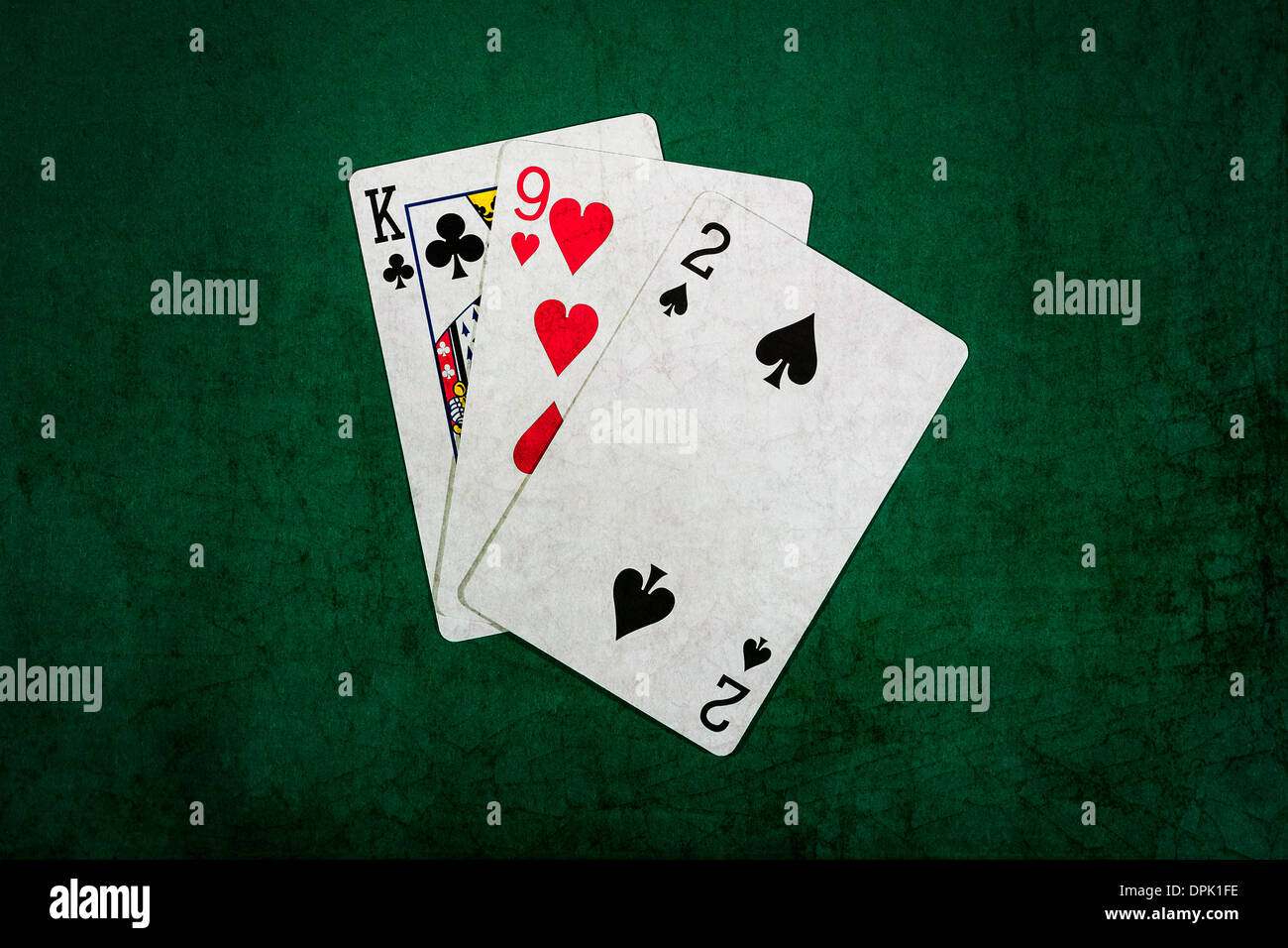 Twenty One 5. Closeup view of playing cards forming the blackjack ...