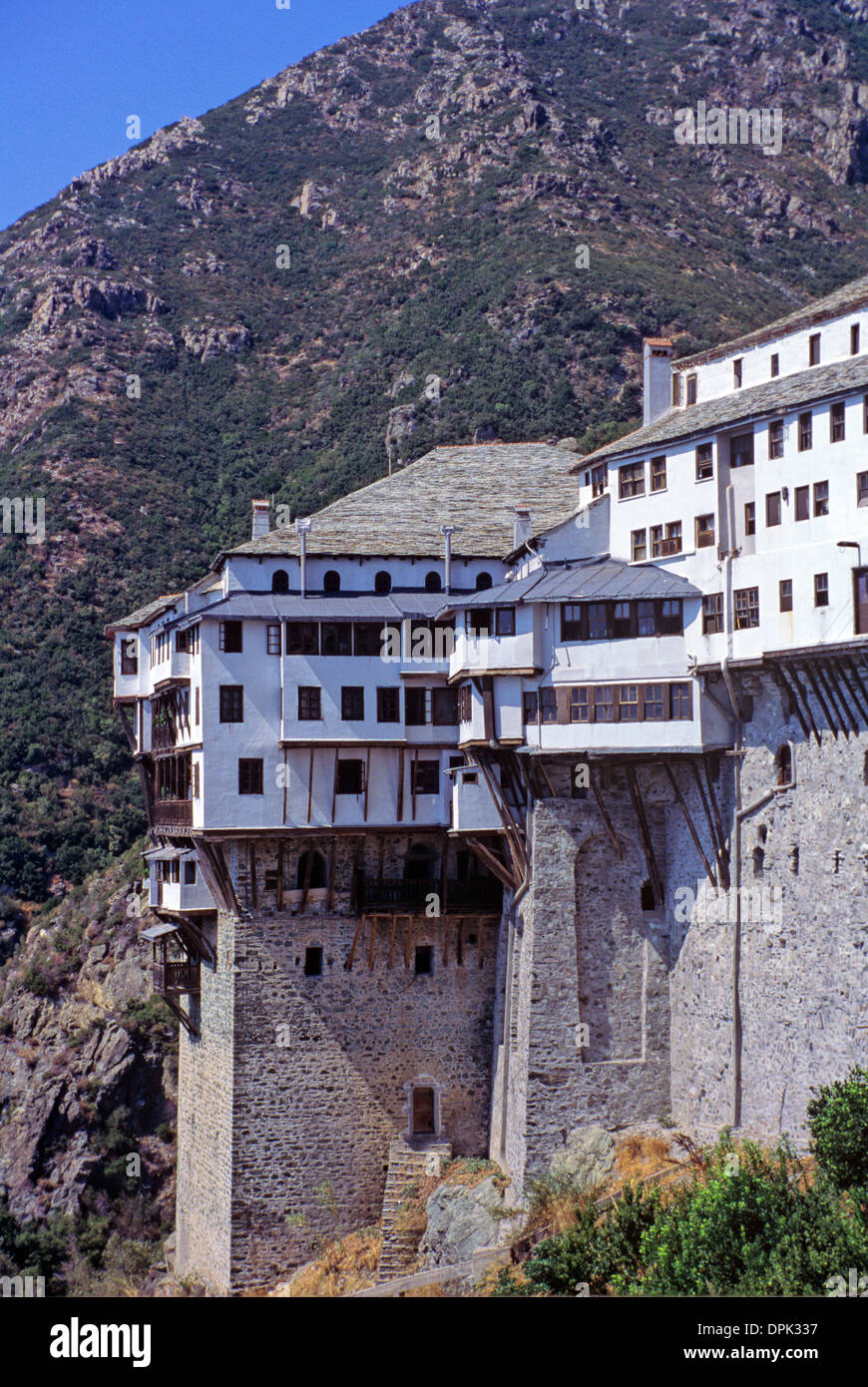 Dionysiou Monastery (1375) Mount Athos Greece Stock Photo - Alamy