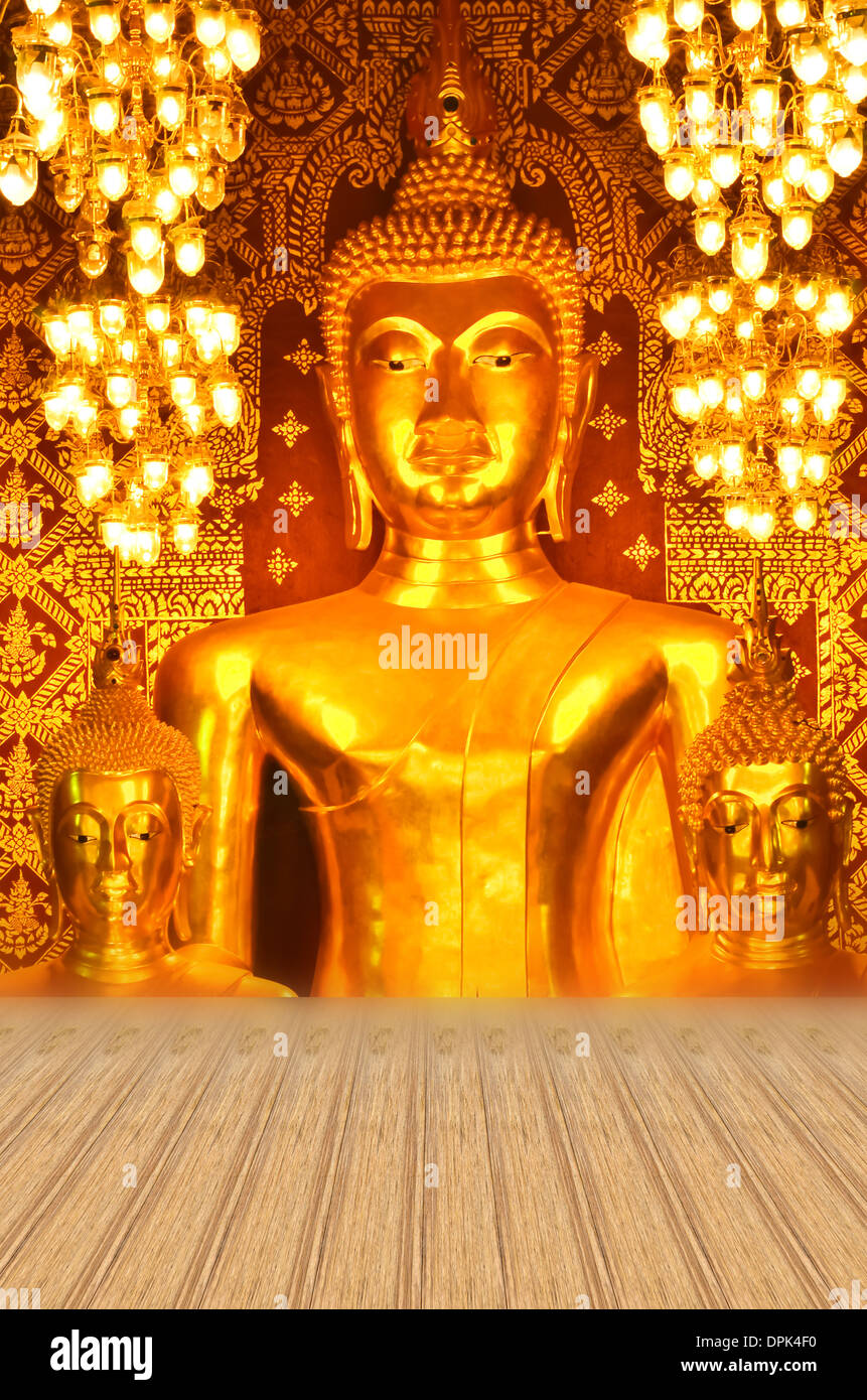 Old wood texture with natural patterns and Buddha statue Stock Photo ...