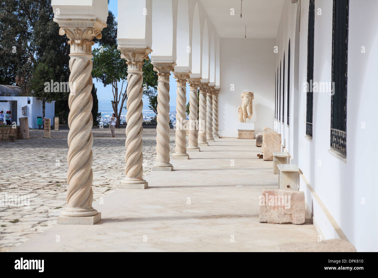 Columns of the building of the National Historical Museum in Carthage ...
