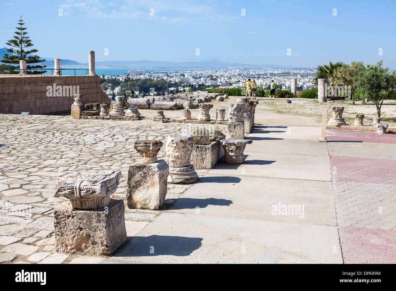 Ruins of an ancient Carthaginian civilization. At the top of Birsa hill ...