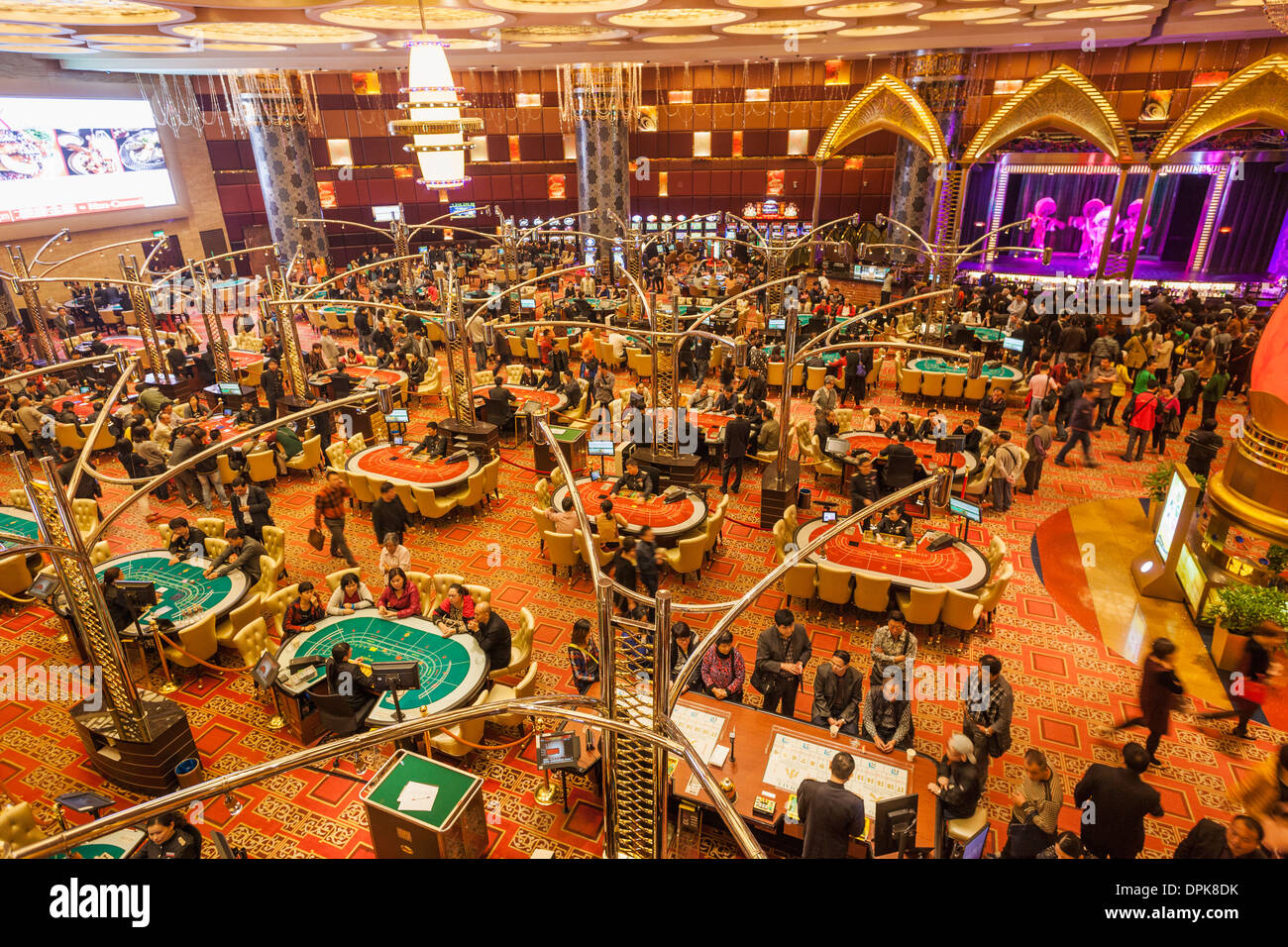 China, Macau, Hotel Grand Lisboa, Casino Gaming Floor Stock Photo - Alamy