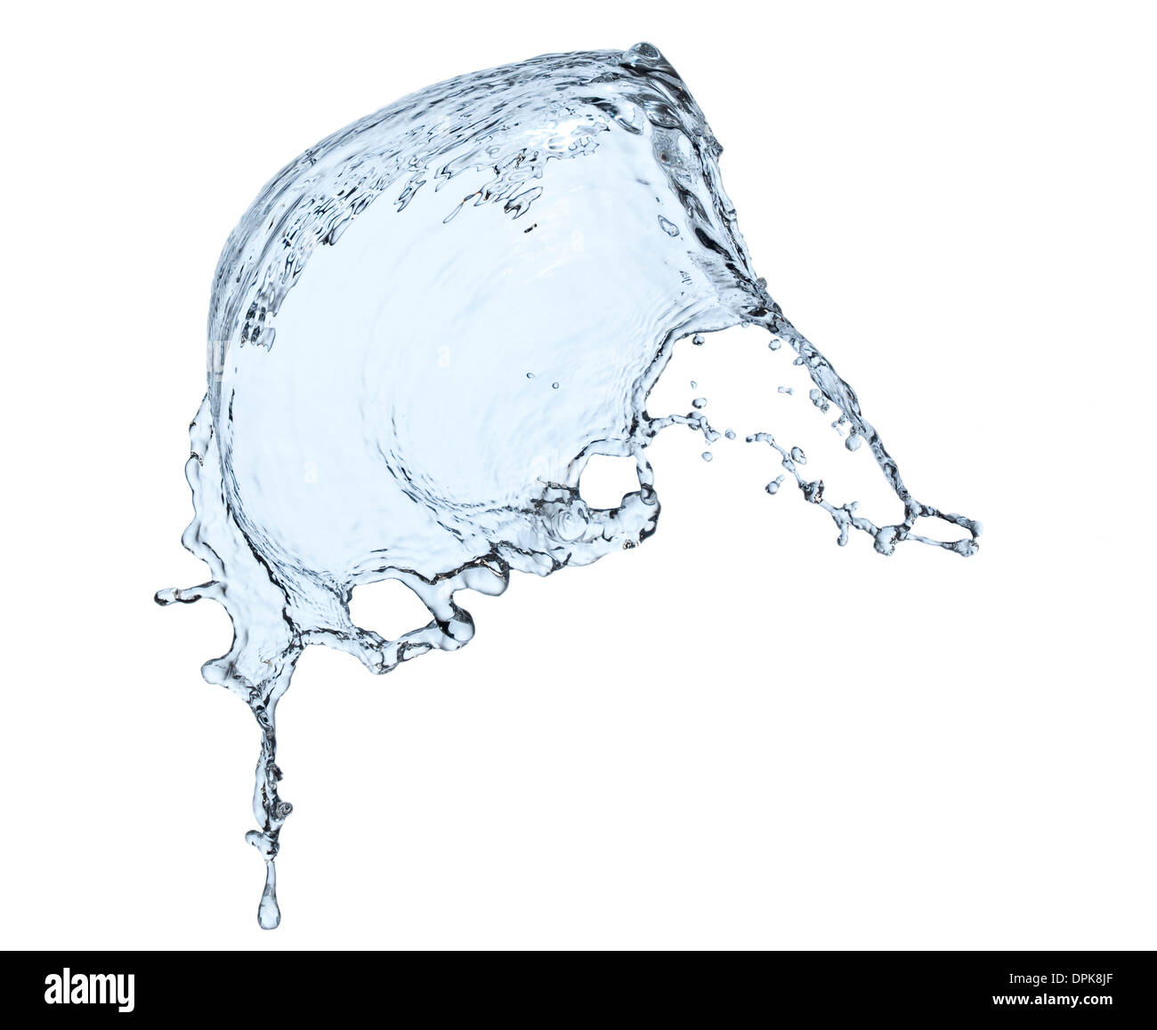 Splashes of flying crystal clear water Stock Photo - Alamy