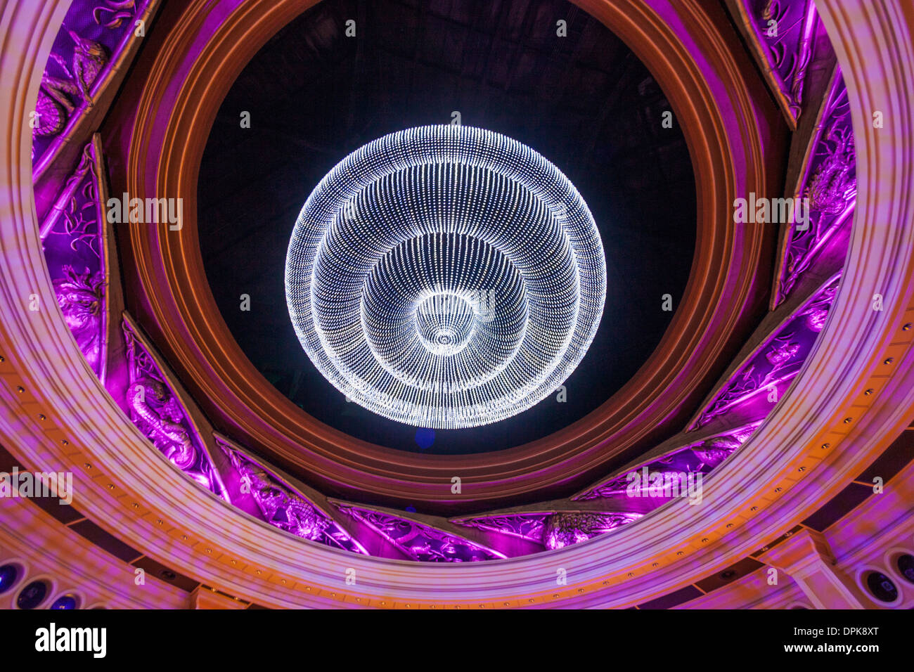 China, Macau, Wynn Hotel and Casino, The Atrium Ceiling, Opening Roof ...