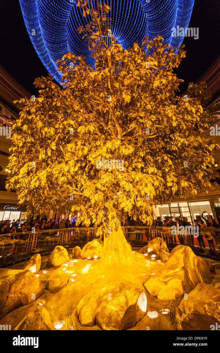 China, Macau, Wynn Hotel and Casino, The Atrium "Tree of Prosperity ...