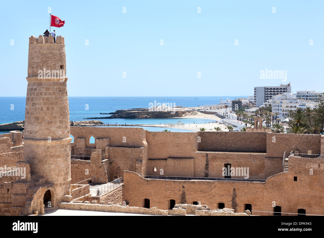 Courtyard Ribat fortress city with a watchtower on the Bay, the city of ...