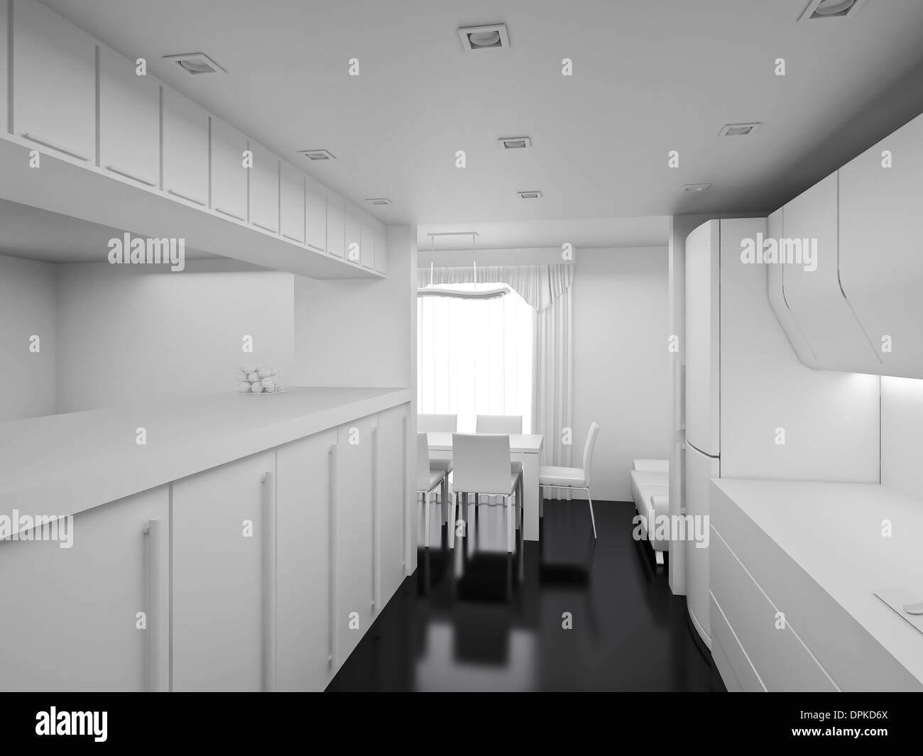 Interior of the modern room. High resolution image. 3d rendered ...