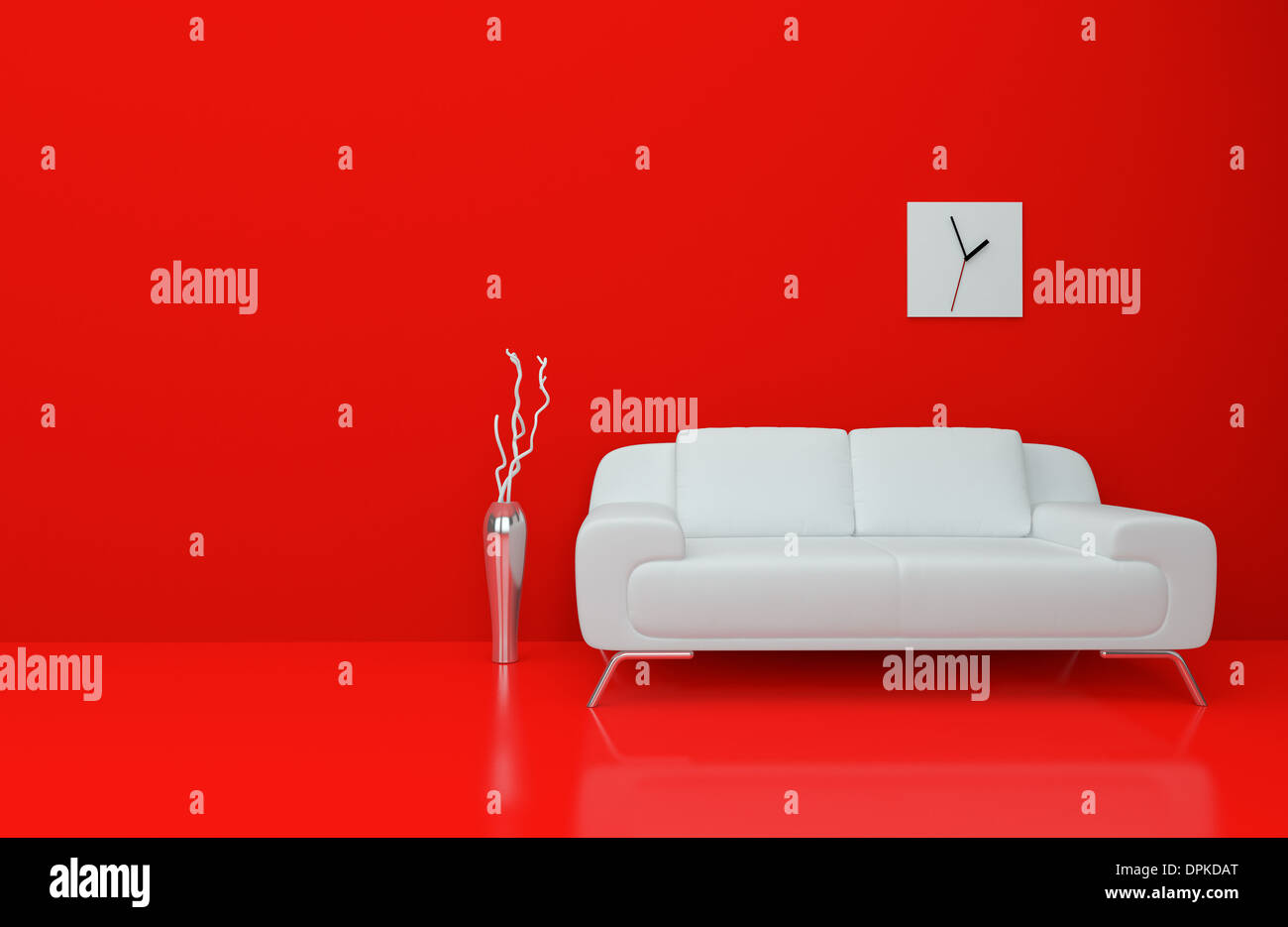 High resolution image. 3d rendered illustration. Interior of the modern ...