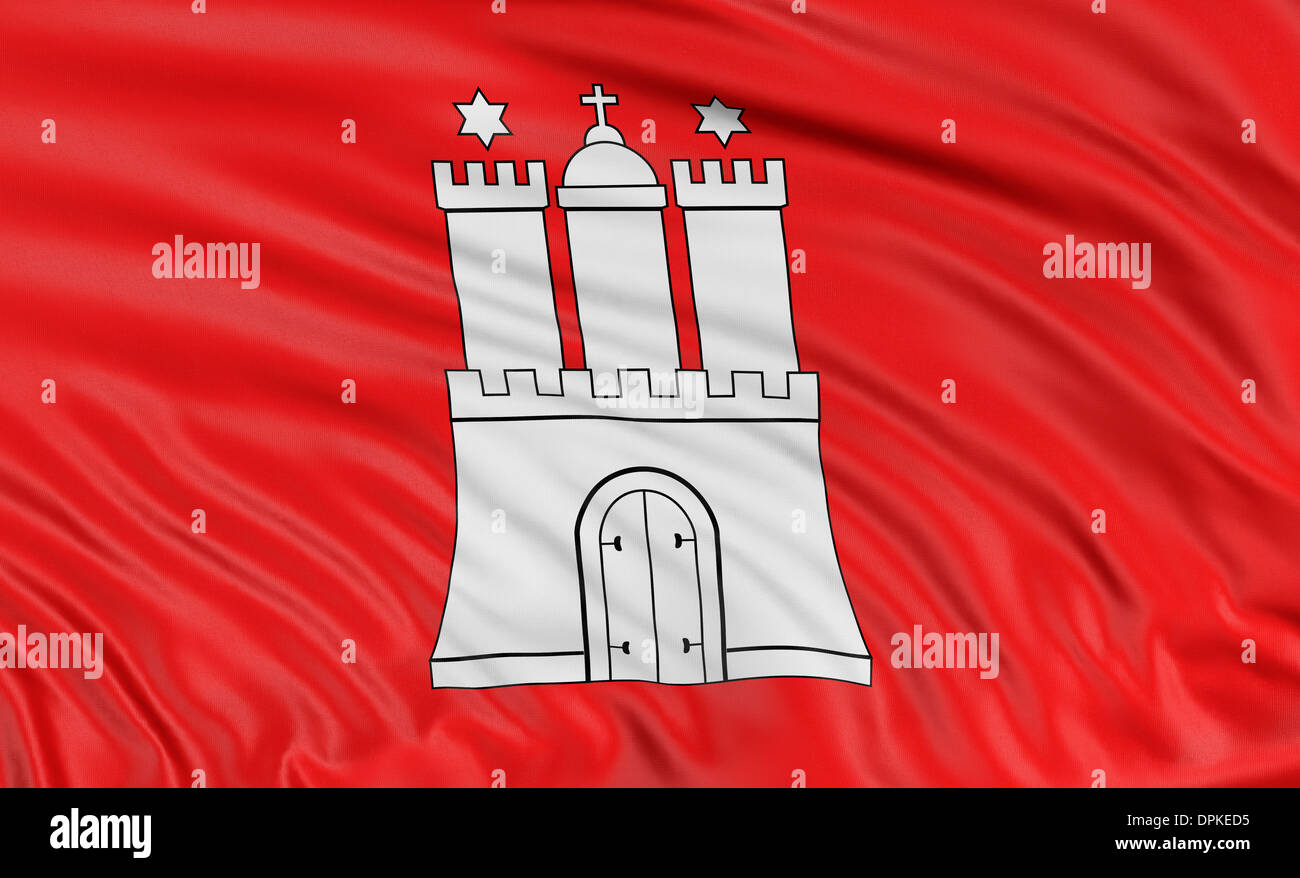 3D Hamburg Flag Stock Photo - Alamy