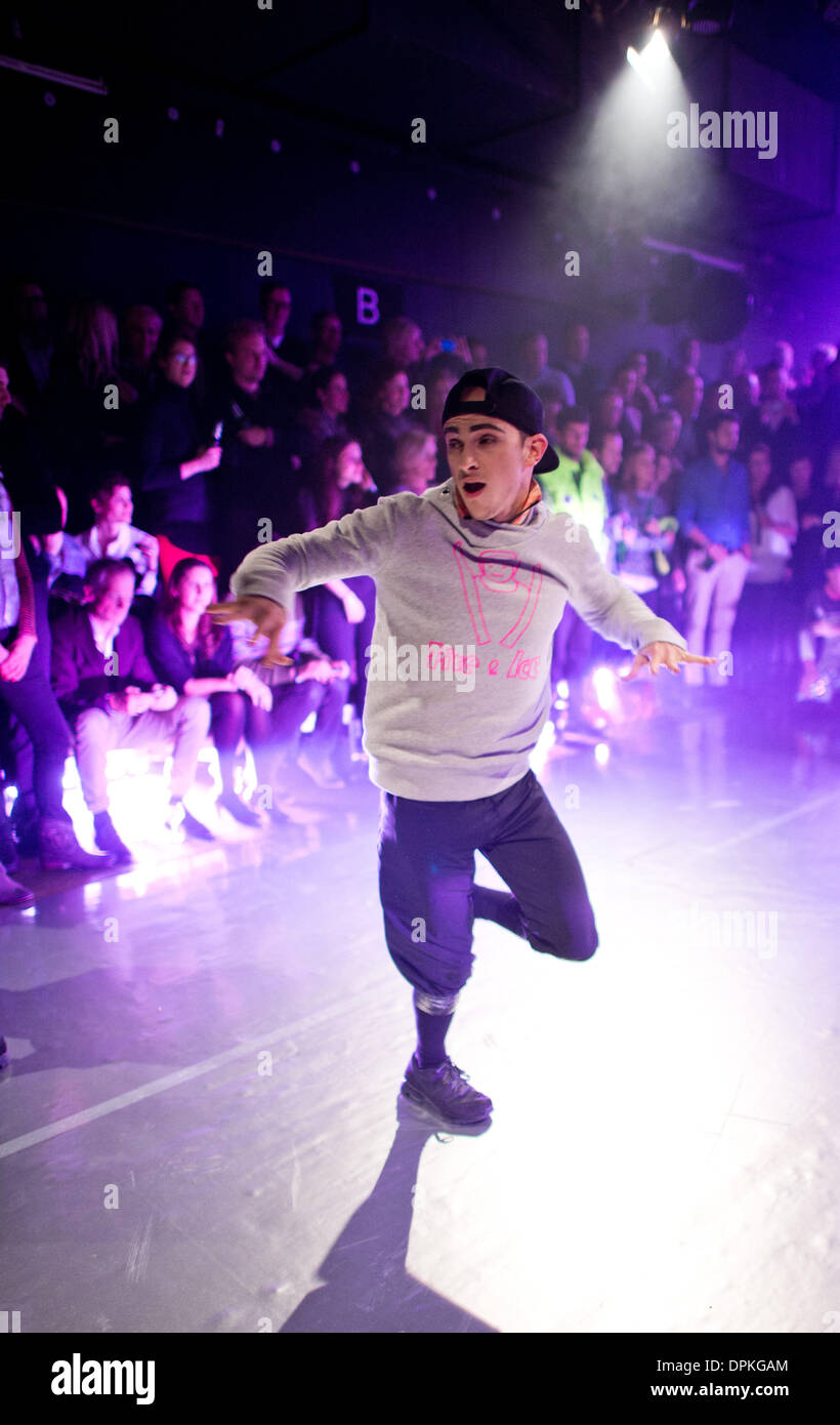 Break dancers of the dance group 'Flying Steps' present a creation of ...