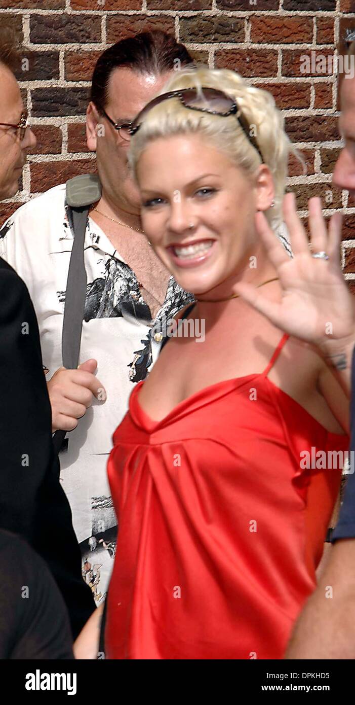 July 21, 2006 - New York, New York, USA - Pink appears on the David ...