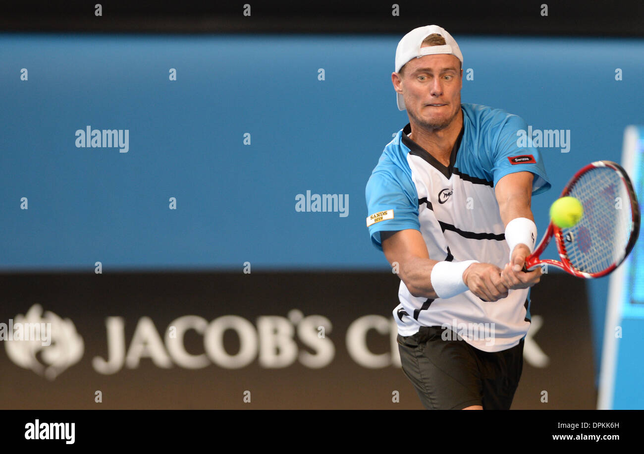 Melbourne, Victoria, Australia. 14th Jan, 2014. LI NA (CHN) in action ...