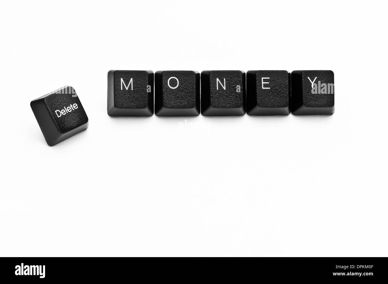 Words created with computer keyboard buttons on white background Stock ...